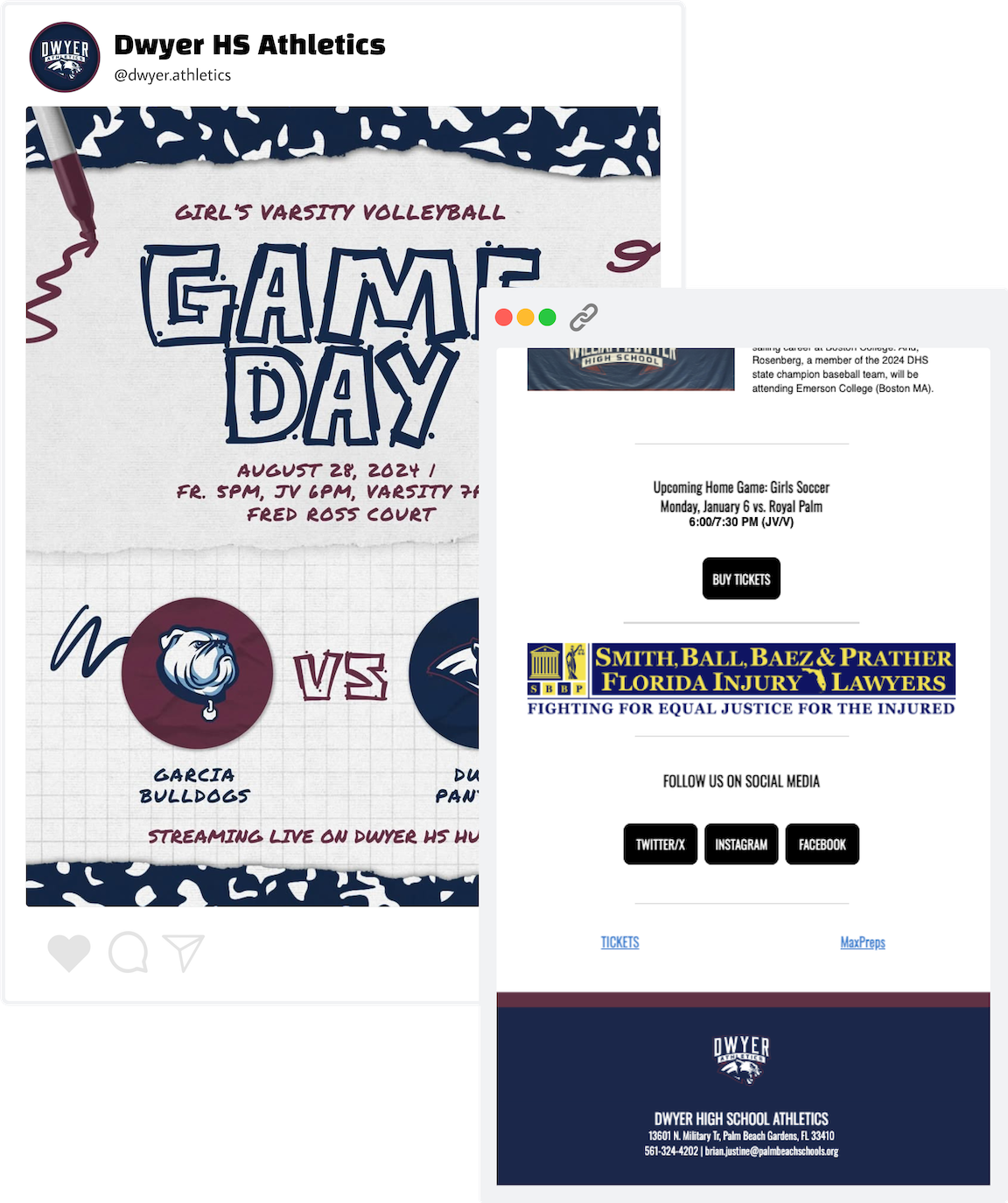 Customer Example | K12 School Marketing | Dwyer High School