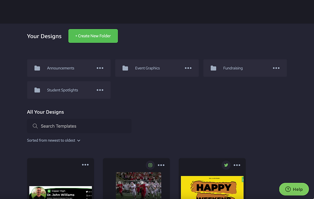 Organizing Saved Templates on Gipper