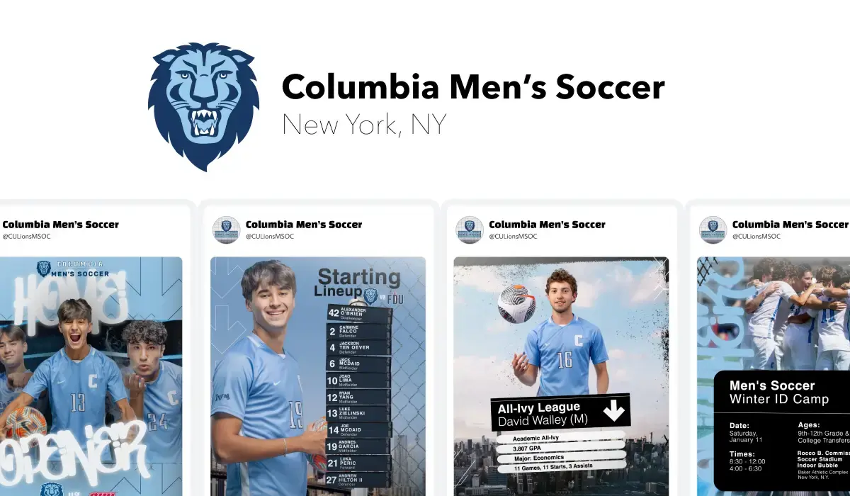 Customer Example | Collegiate Athletics | Soccer | Columbia University