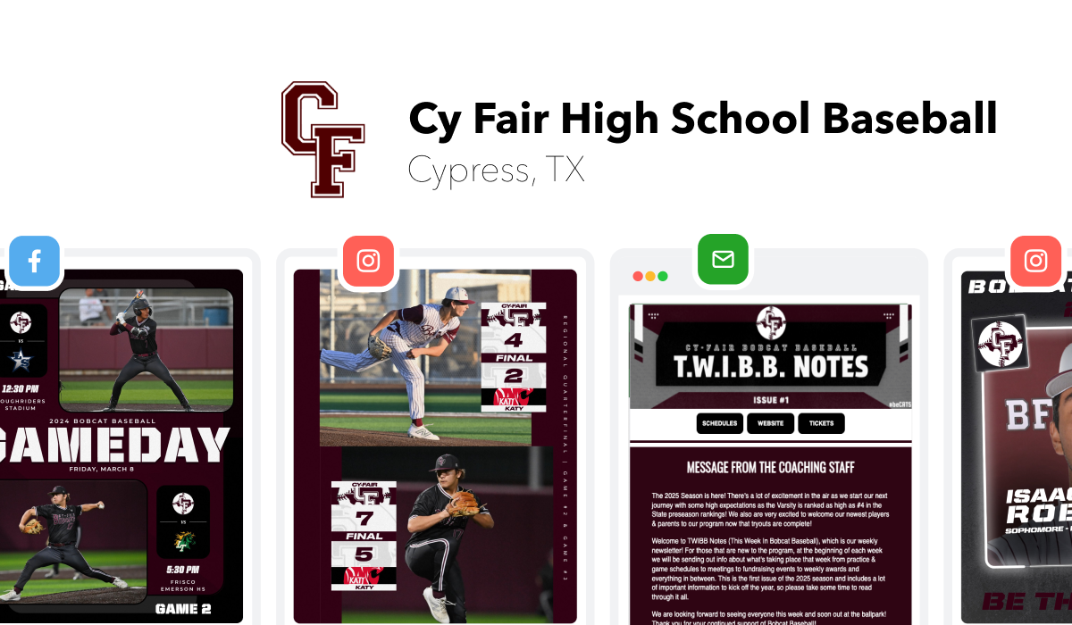 Customer Example | K12 Athletics | Baseball | Cy-Fair High School