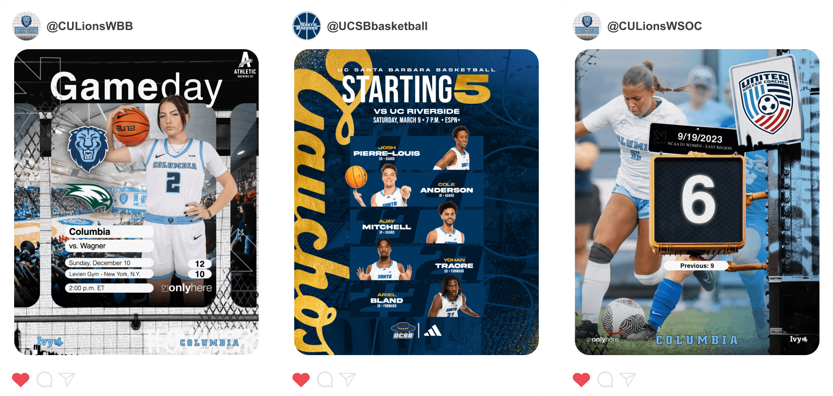 Collegiate Sports Graphics | Templates for College Athletics | Gipper